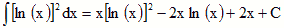 Natural Logarithm Indefinite Integrals - RF Cafe